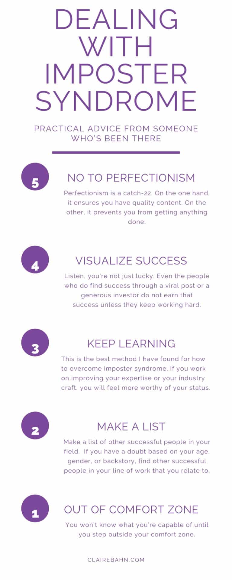 How to Overcome Imposter Syndrome in 6 Steps - Advice from Claire Bahn